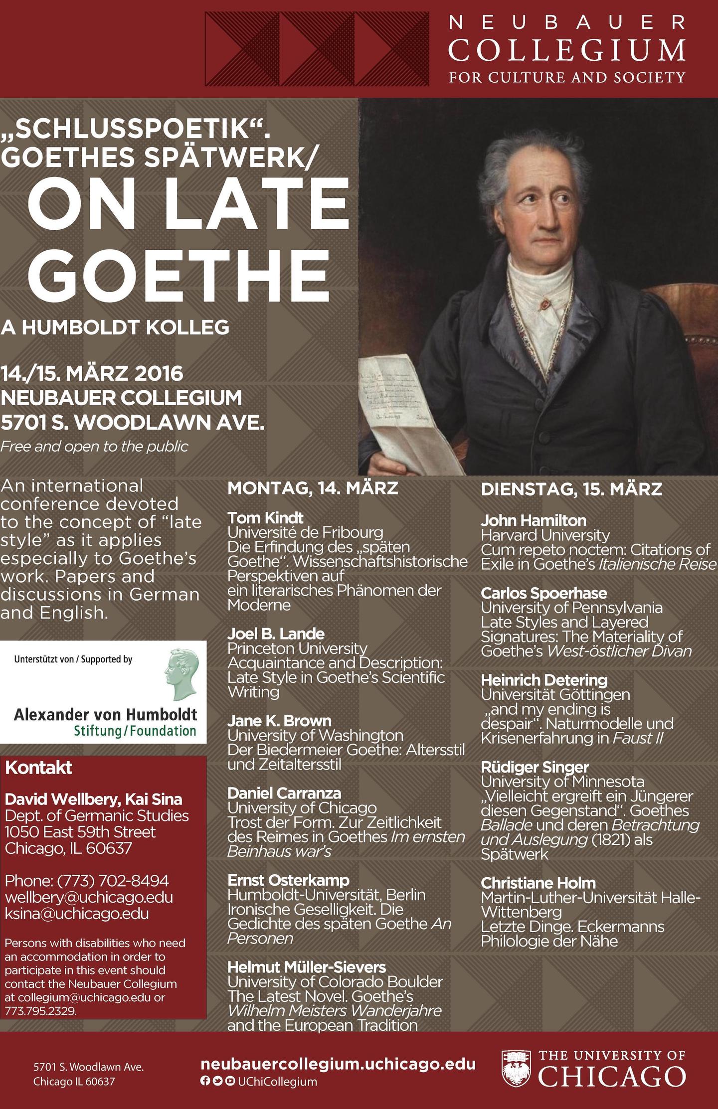 On Late Goethe | Joel B. Lande